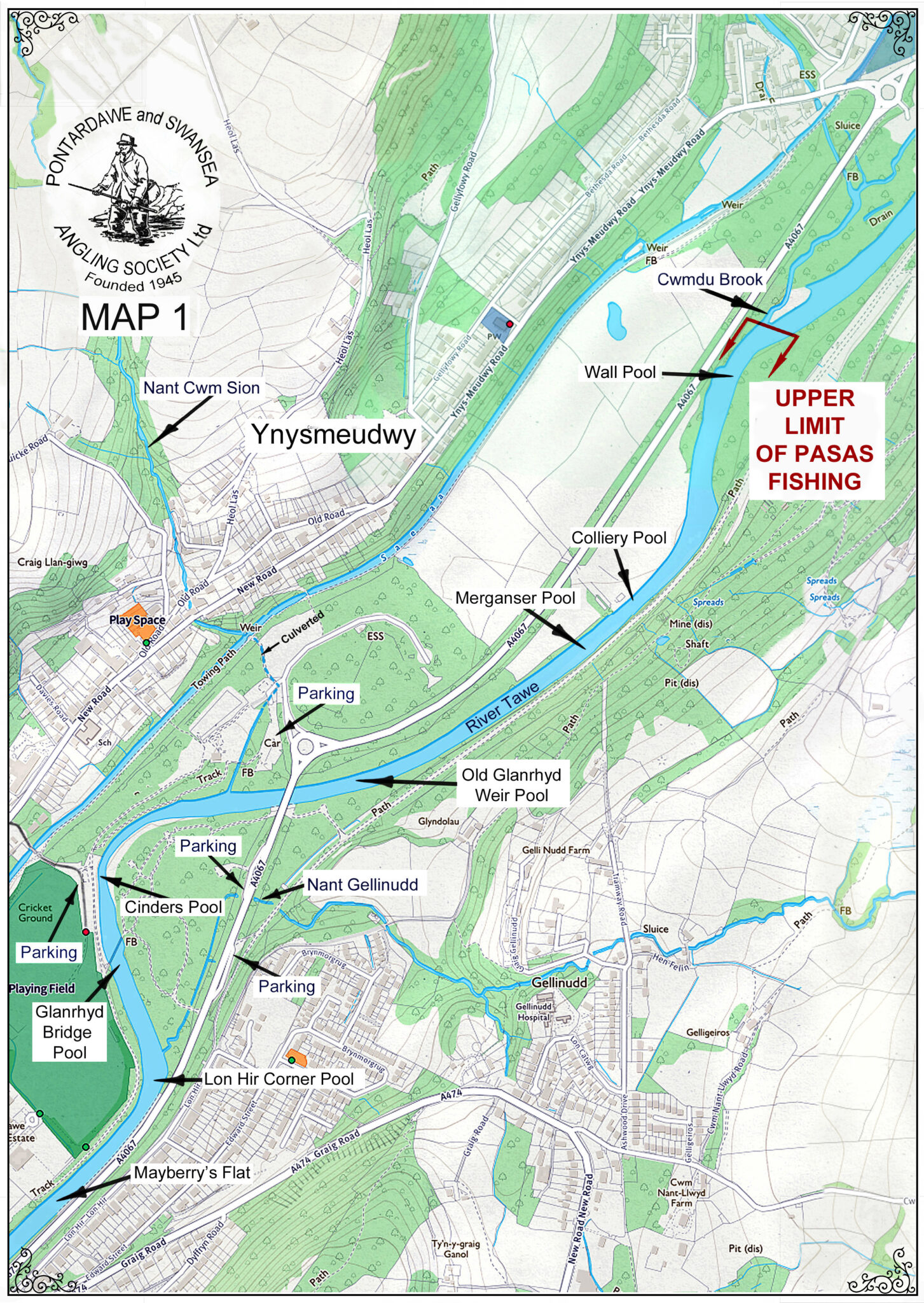 Maps of Our Fishing – Pontardawe and Swansea Angling Society Ltd. (PASAS)